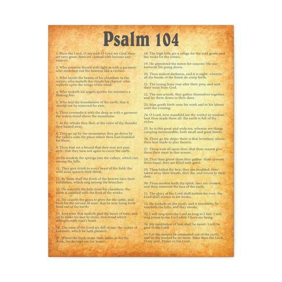 Express Your Love Gifts | Art | Scripture Sign Psalm 4 Chapter Gold Bible Canvas Christian Wall ...